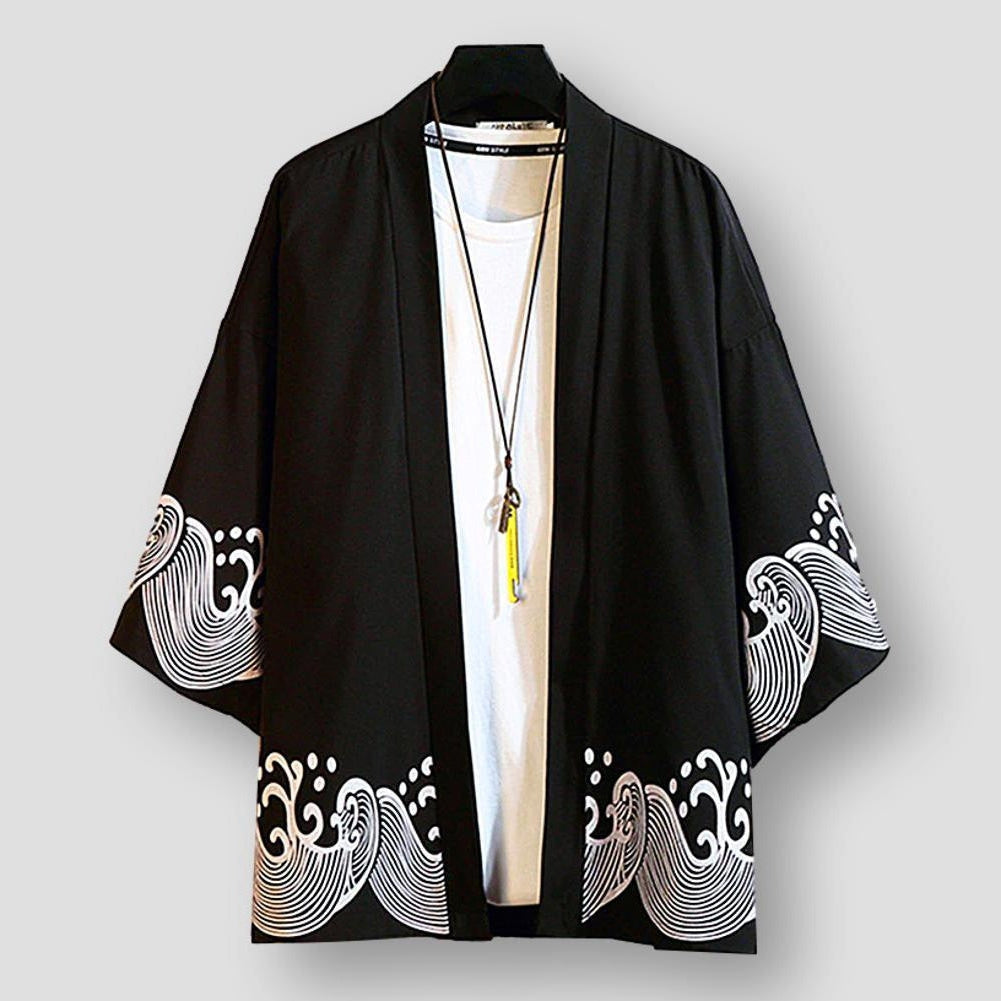 Moon Madrid Monte Ocean Wave Kimono - Moon Morris