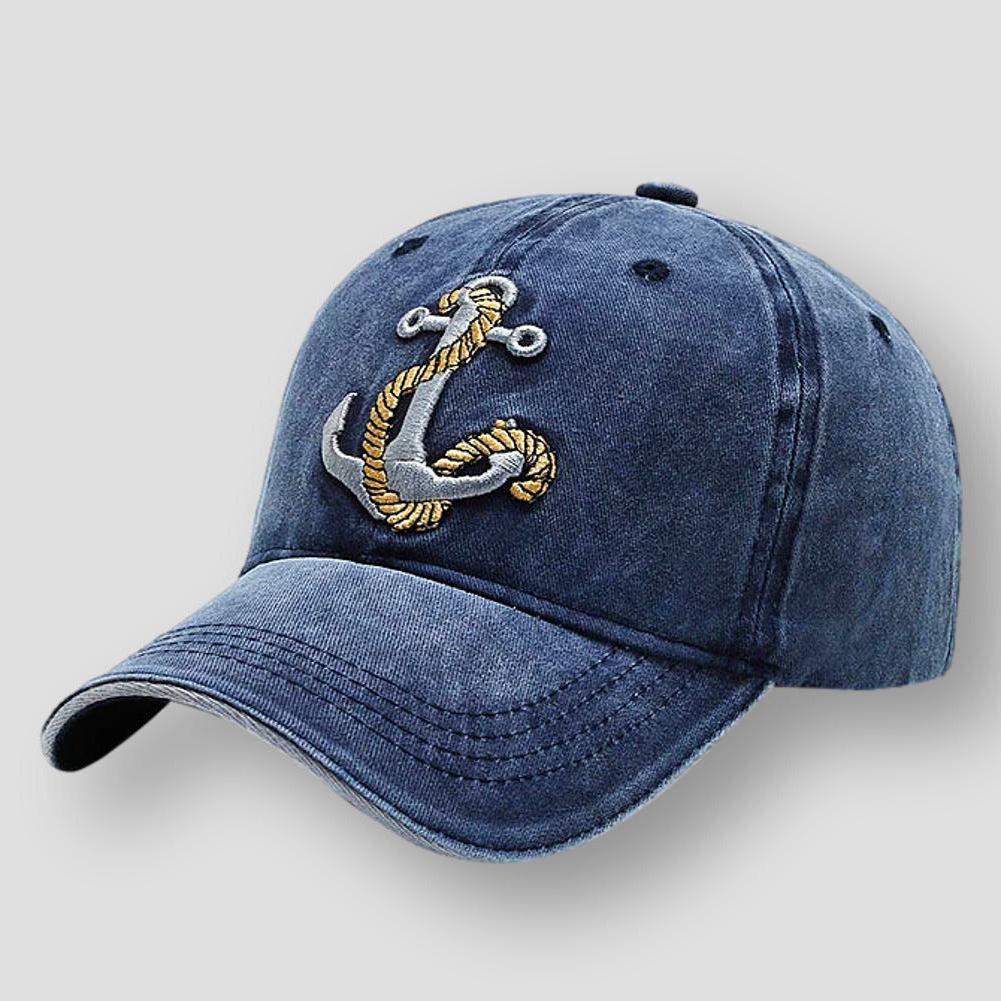 Saint Martin Antonio Anchor Embroidered Baseball Cap - Moon Morris