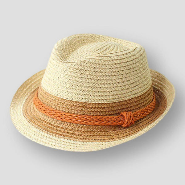 Saint Martin Greeley Patchwork Striped Straw Hat - Moon Morris